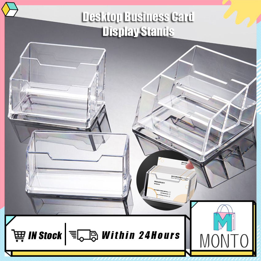 1/2/3 Layers Desktop Business Card Stand Clear Acrylic Business Card ...
