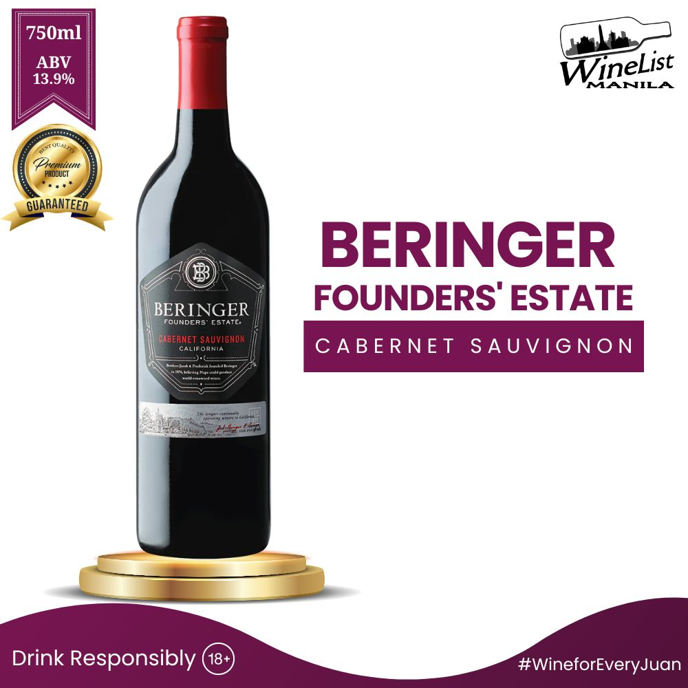 Beringer Founders’ Estate Cabernet Sauvignon | California, USA | Red Wine 750ml | Shopee Philippines
