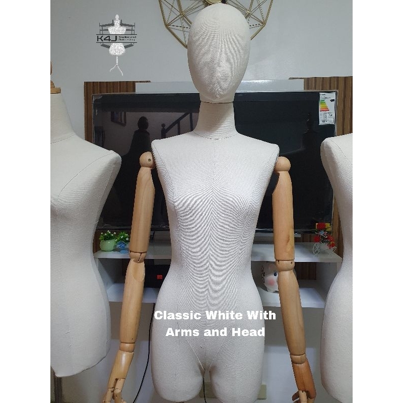 Fully Pinnable Classic White Mannequin Manikin Dress form fitting form ...