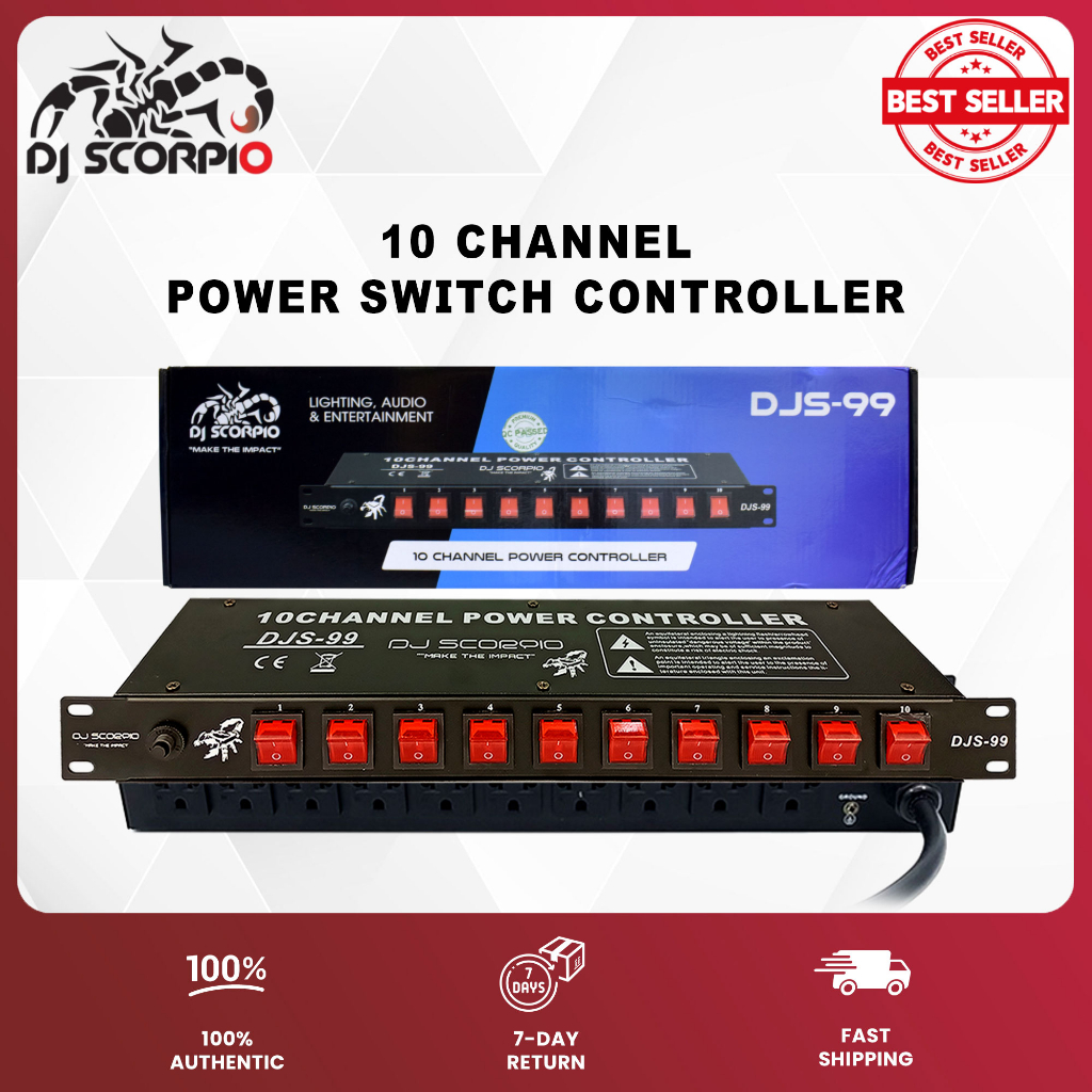 DJ SCORPIO (DJS-99) - 10-Channel Power Switch Controller / Power ...