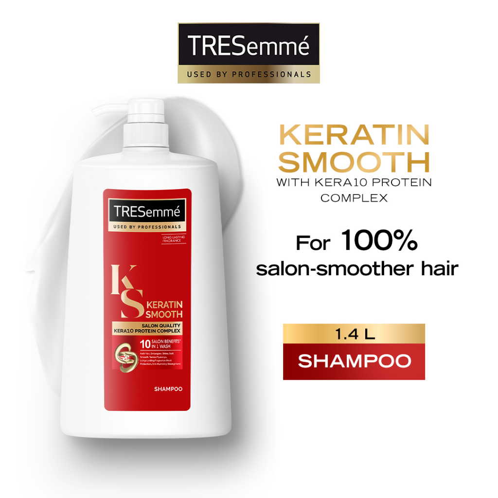 Tresemme Shampoo Keratin Smooth With Kera10 Complex 1 4l Shopee