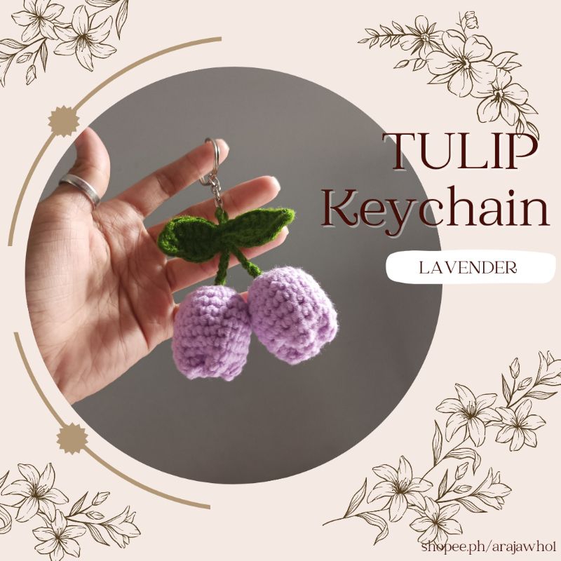 ARAJA Double TULIP Keychain Crochet / HAND MADE | Shopee Philippines