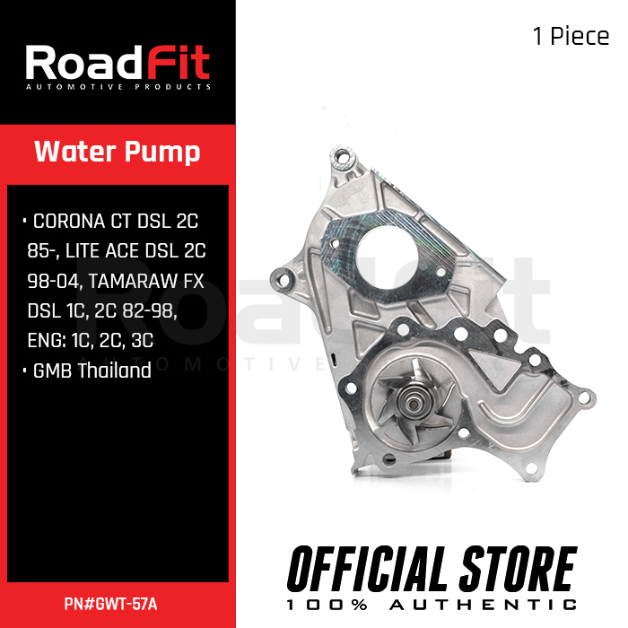 GMB GWT-57A Water Pump for Toyota CORONA CT DSL 2C 85-,LITE ACE DSL 2C ...