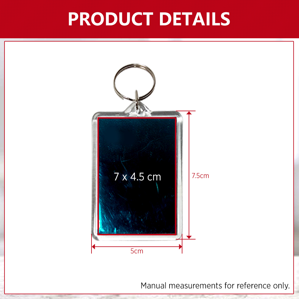 QUAFF Acrylic Keychain F1 Rectangle Photo Insert Keychain (100 sets per ...