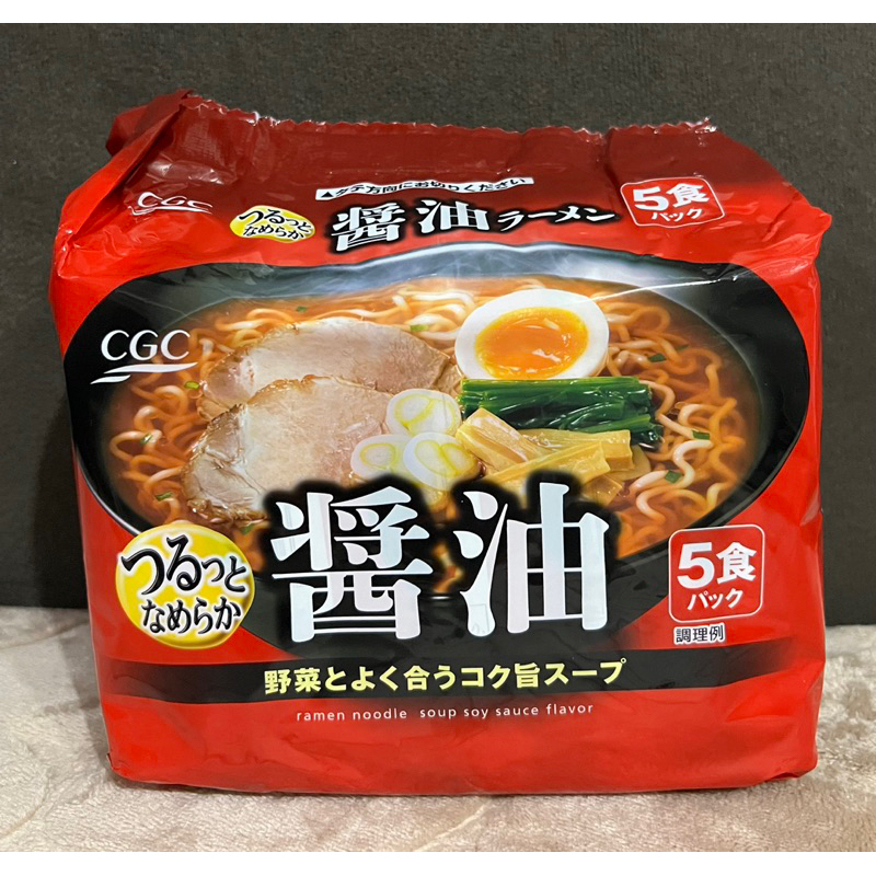 CGC JAPAN - Ramen Noodle Soup Soy Sauce flavor, 5 pcs/pack, 430g (86g/pc or per serving ...