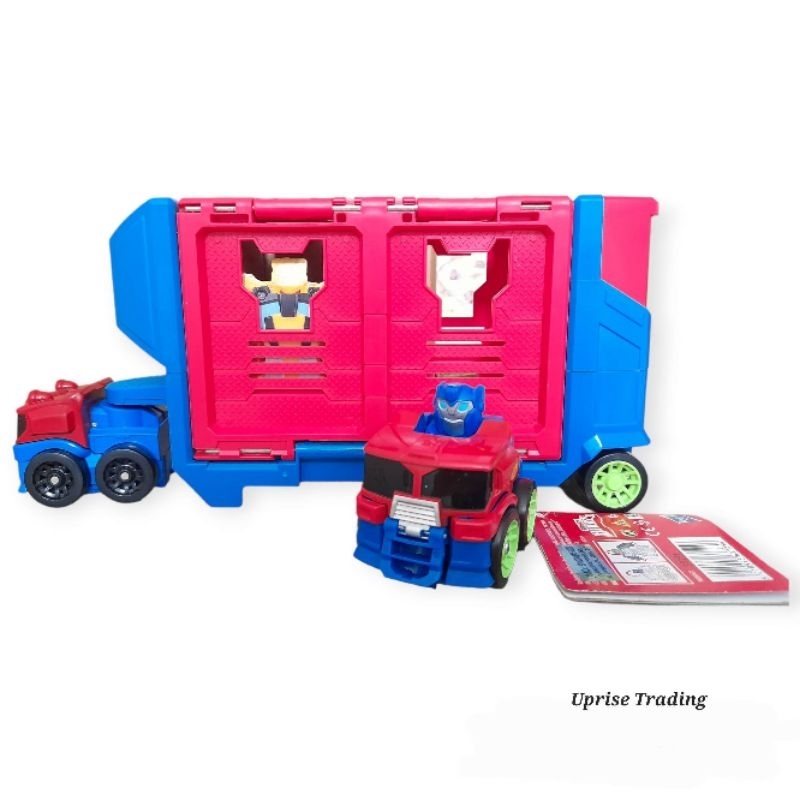Playskool Transformers Toys Optimus Prime Flip Racers Car Rescue Bots ...