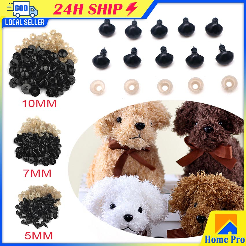 100PCS Eyes for Stuff Toy Eyeball Doll Accessories Black Plastic Plush ...