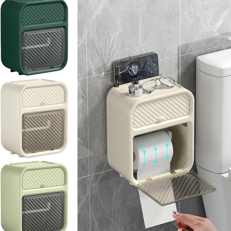 2gether Wall mounted double layer tissue box Drawer Bathroom Shower ...