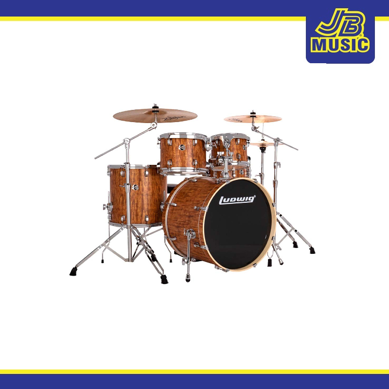 Ludwig LE522010DIR Evolution 5PC Drum Set with Hardware Cherry without ...