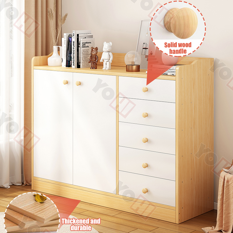 120/100/90cm Drawer Cabinet Closet Drawer Storage Cabinet With Door ...