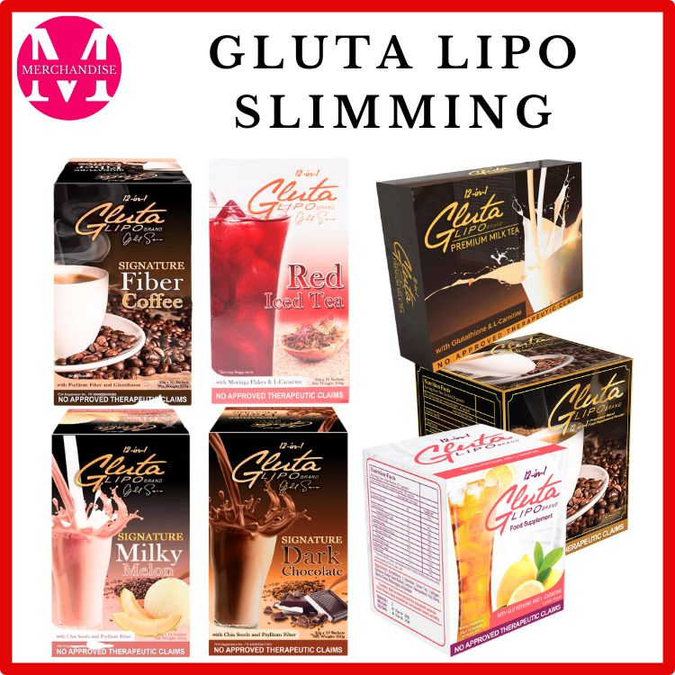 Gluta Lipo Drink 7 Flavors Coffee Dark Chocolate Proprietary Blend Fiber Coffee Milky Melon ...
