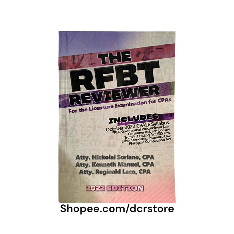 The RFBT Reviewer For the Licensure Examinations for CPAs 2022 by Laco ...