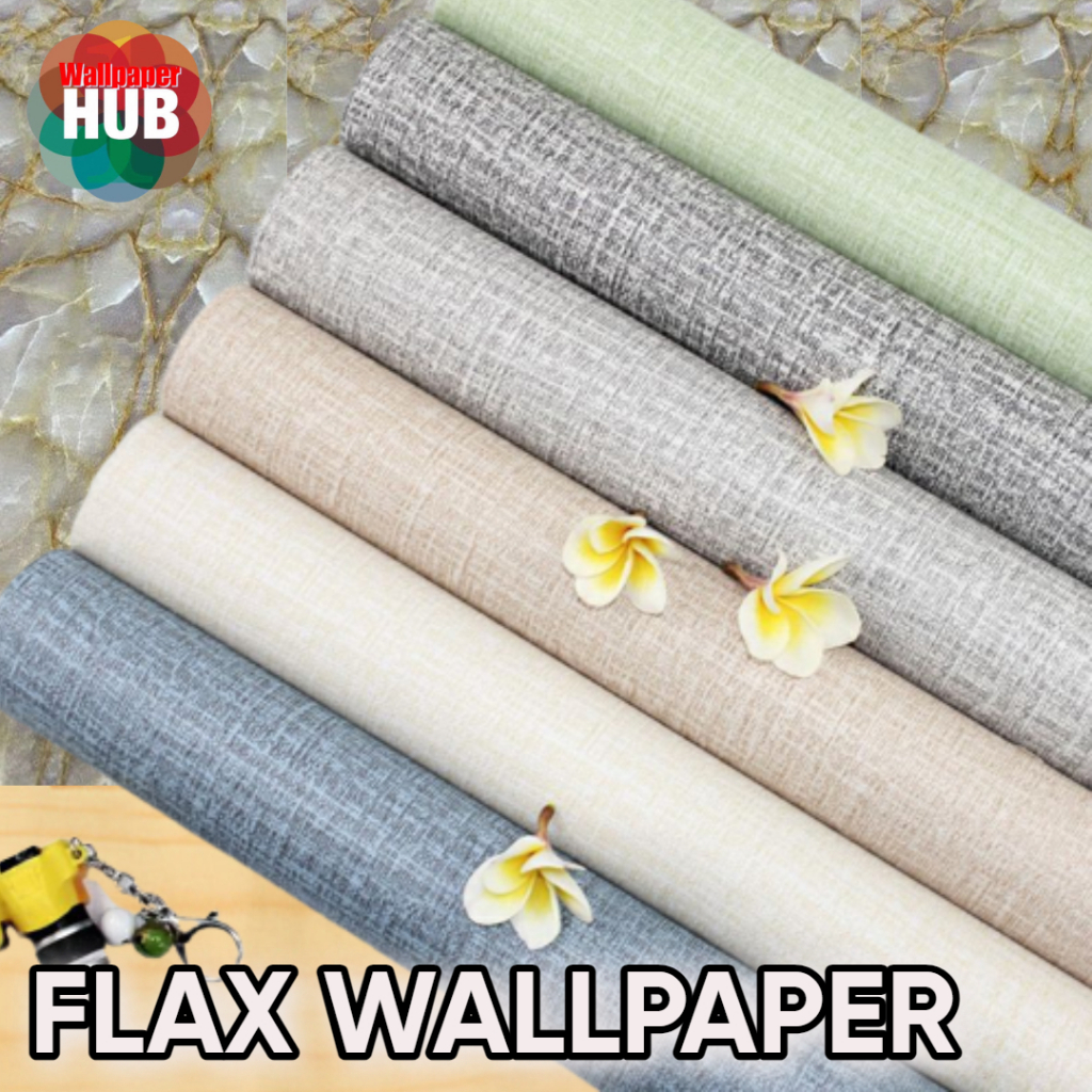 HUB WALLPAPER FLAX HOME DECOR WALL STICKER PVC 10M BY 45CM WATERPROOF ...