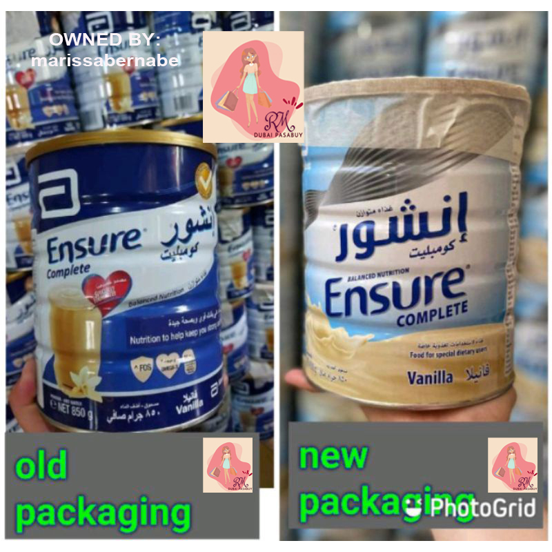 ENSURE COMPLETE 850grams vanilla flavor Dubai UAE | Shopee Philippines