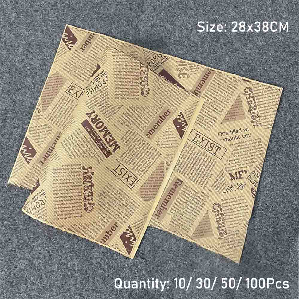 10/50/100Pcs Greaseproof Baking Paper Waterproof Sandwich Wrappers ...