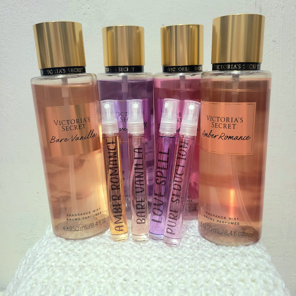 DECANT / TAKAL 10ml Victoria's Secret Bare Vanilla, Amber Romance, Pure ...