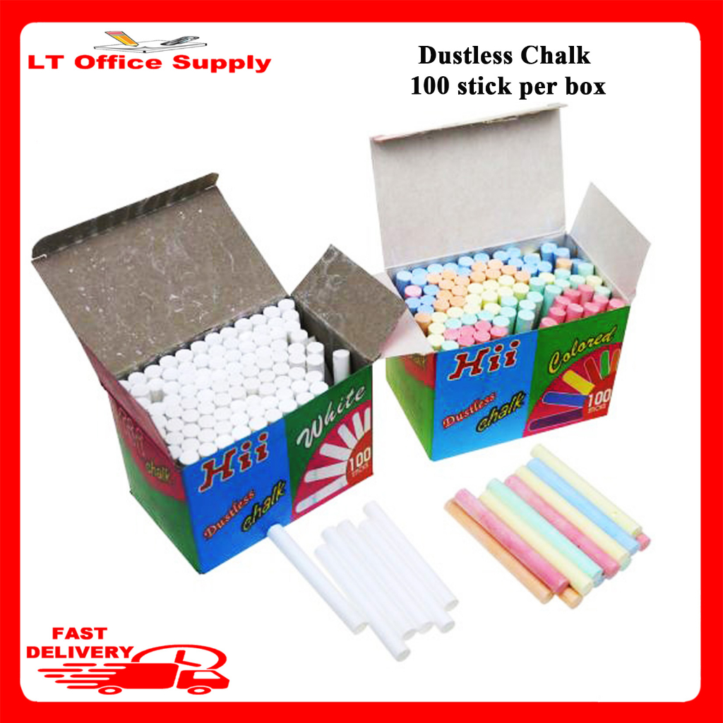 High Quality School Dustless Chalk White and colored chalk 100 stick ...