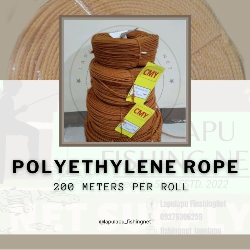 [9, 12, 14, 16] POLYETYLENE ROPE 200 meter per roll. --- panali ...