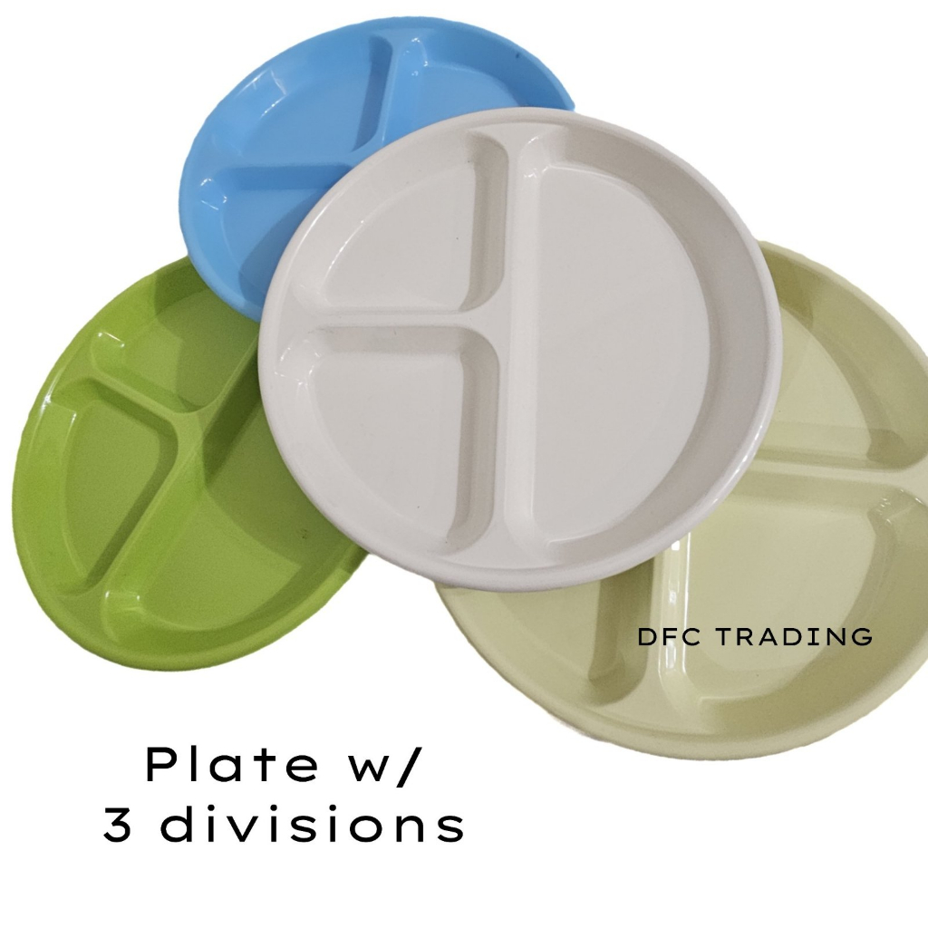 Thick HEAVY DUTY durable plate w 3 partition/division bento Proudly ...