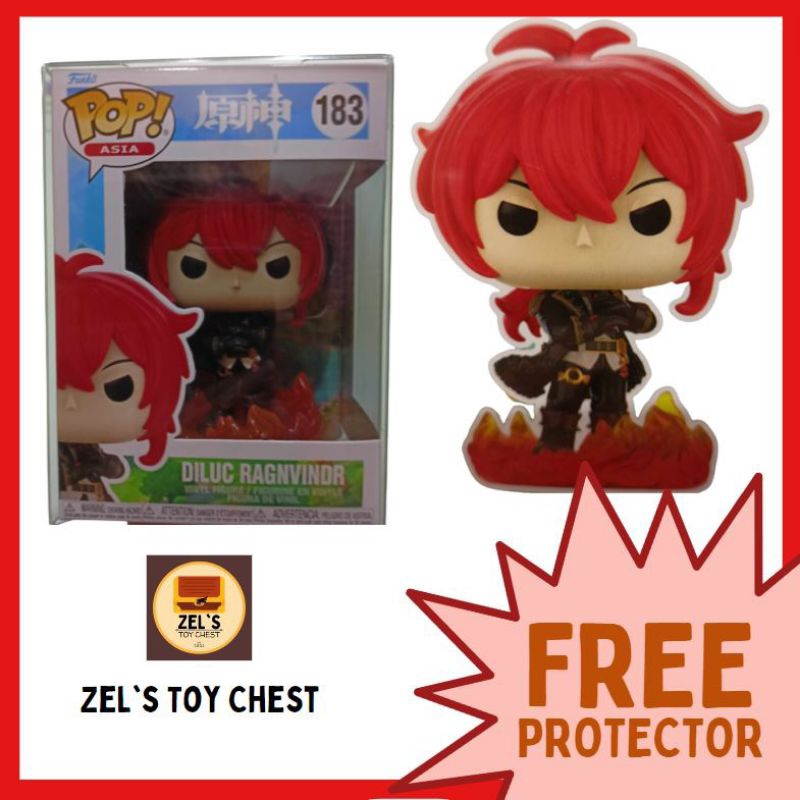 Funko Pop! Genshin Impact: Diluc Ragnvindr (Pre-Release Box) with Free ...