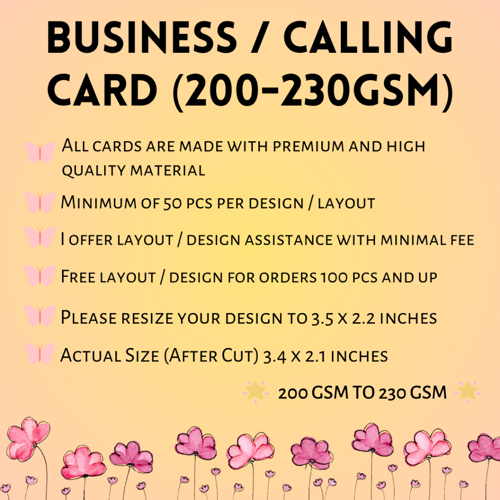 CALLING CARD / BUSINESS CARD / TRANSPARENT CARD / GLITTERY / HOLOGRAM ...