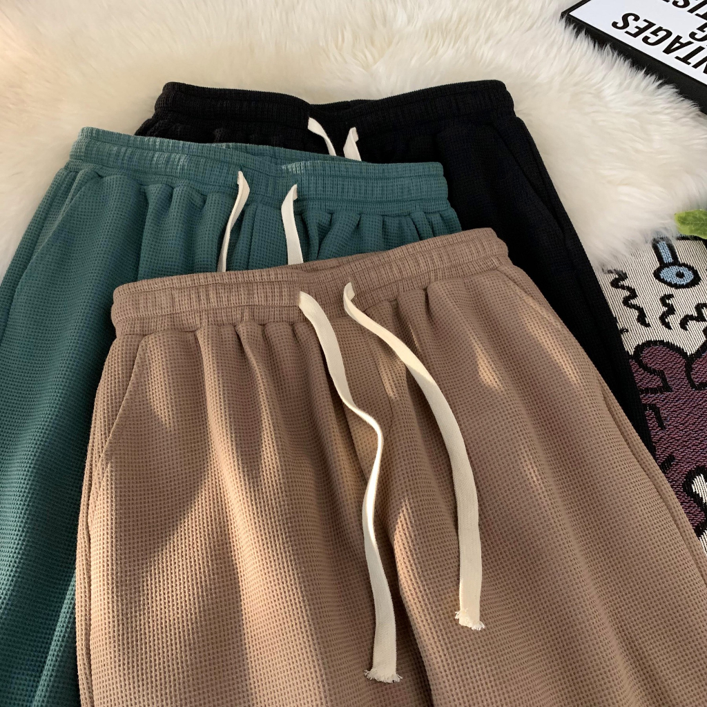 Waffle Plain Short For Men With 2 Pocket | Shopee Philippines