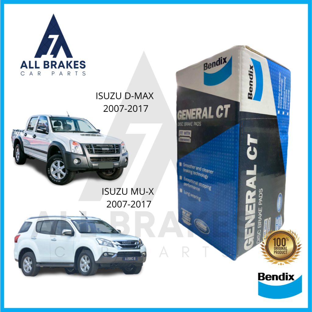 Bendix Brake Pad Front for Isuzu D-MAX, MUX, ALTERRA 2007-2021 (DB-1841 GCT) | Shopee Philippines