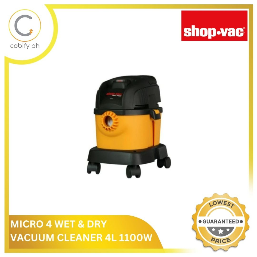 Shopvac Vacuum Cleaner Wet/Dry Micro 4 4L Portable 1100W | Shopee ...