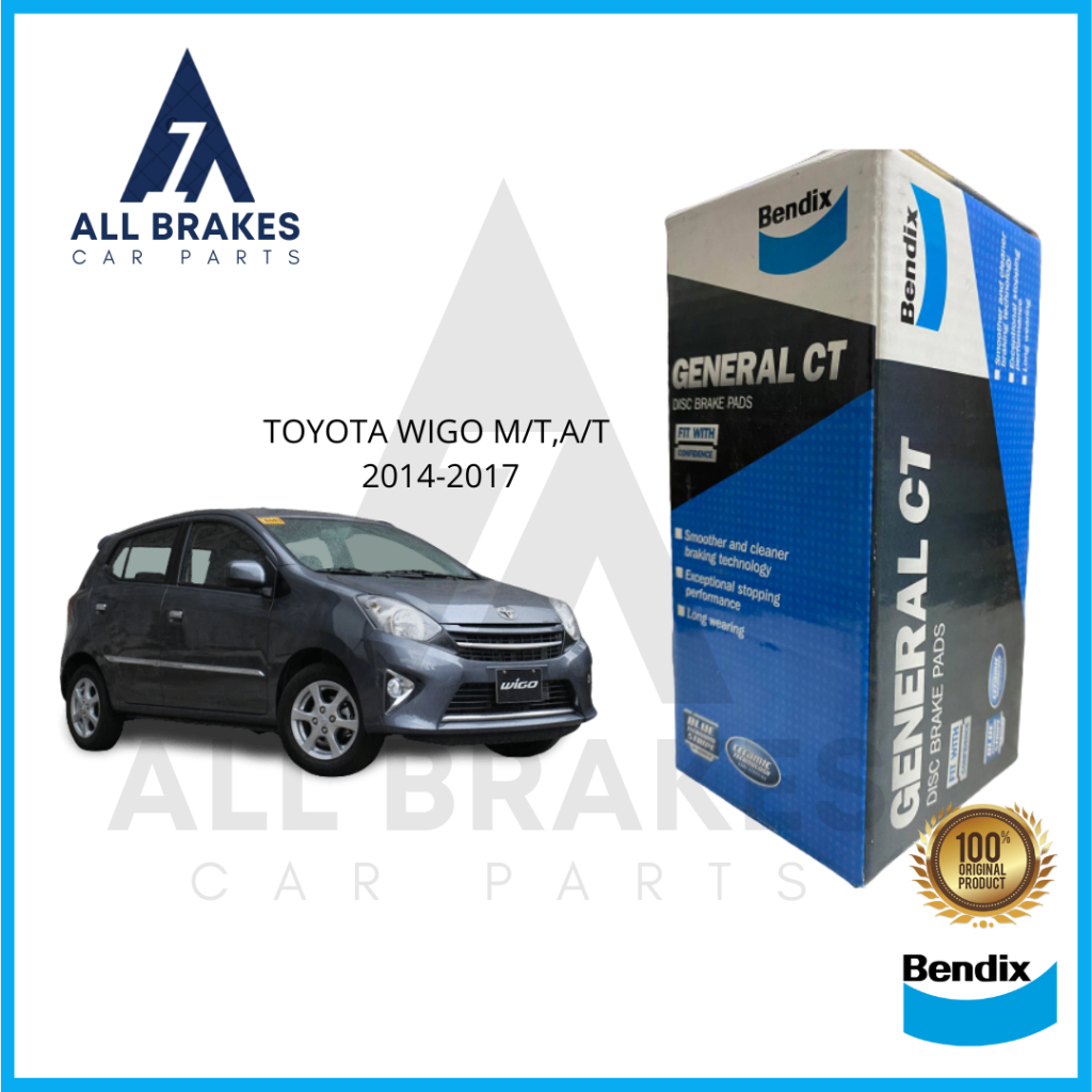 Bendix Brake Pad Front for Toyota WIGO G All Model 2014-2022 (DB-1380 ...