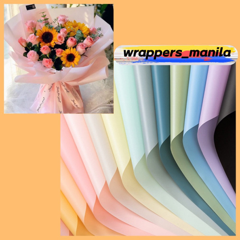 20in1 Pack Single Tone Colored Wrappers Bouquet Wrapping Waterproof ...