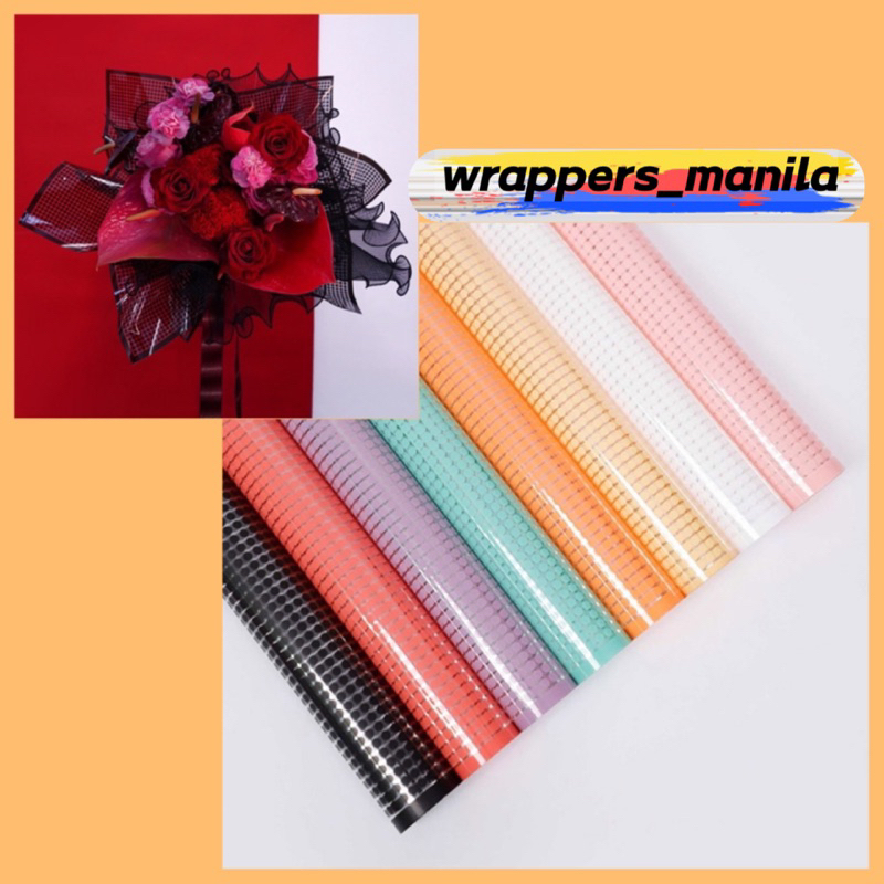 20pcs Dotted Net Design Wrapper Bouquet Wrapping Material (Waterproof ...