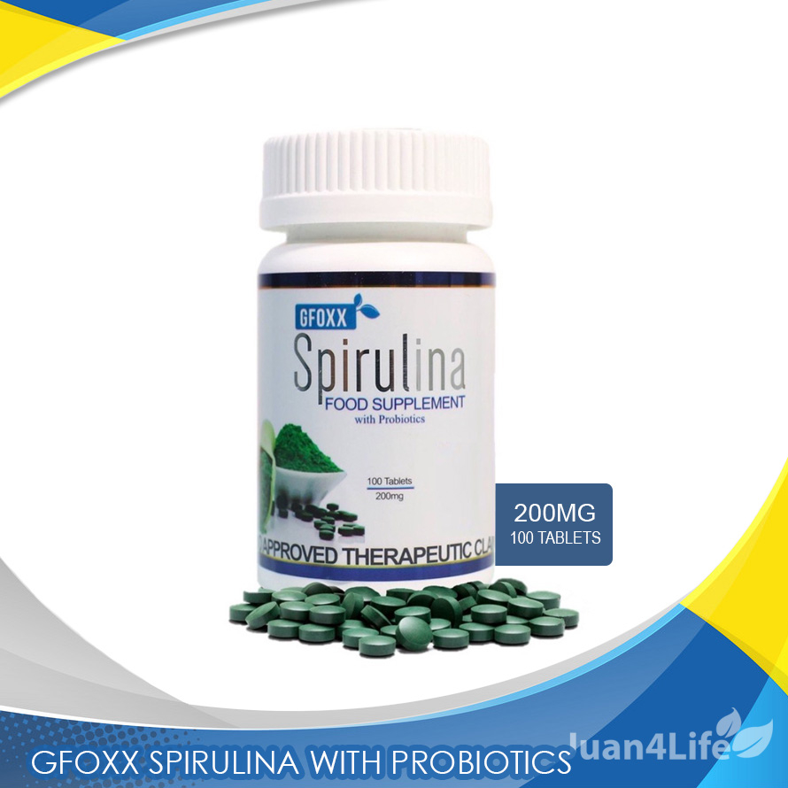 Original GFoxx Spirulina with Probiotics 100 Tablets | Shopee Philippines