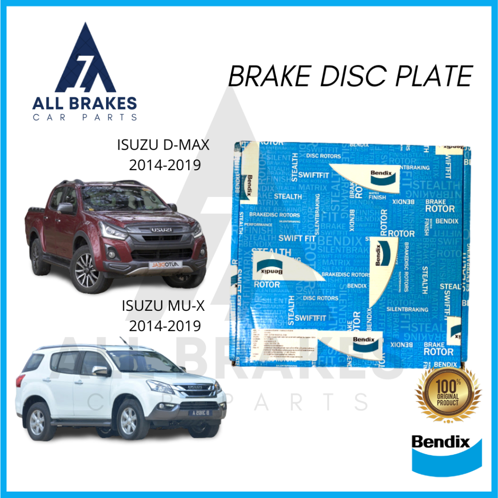 Bendix Brake Disc Rotor Front for Isuzu DMAX 4x4, MUX 2014-2021 (BR-9508) | Shopee Philippines