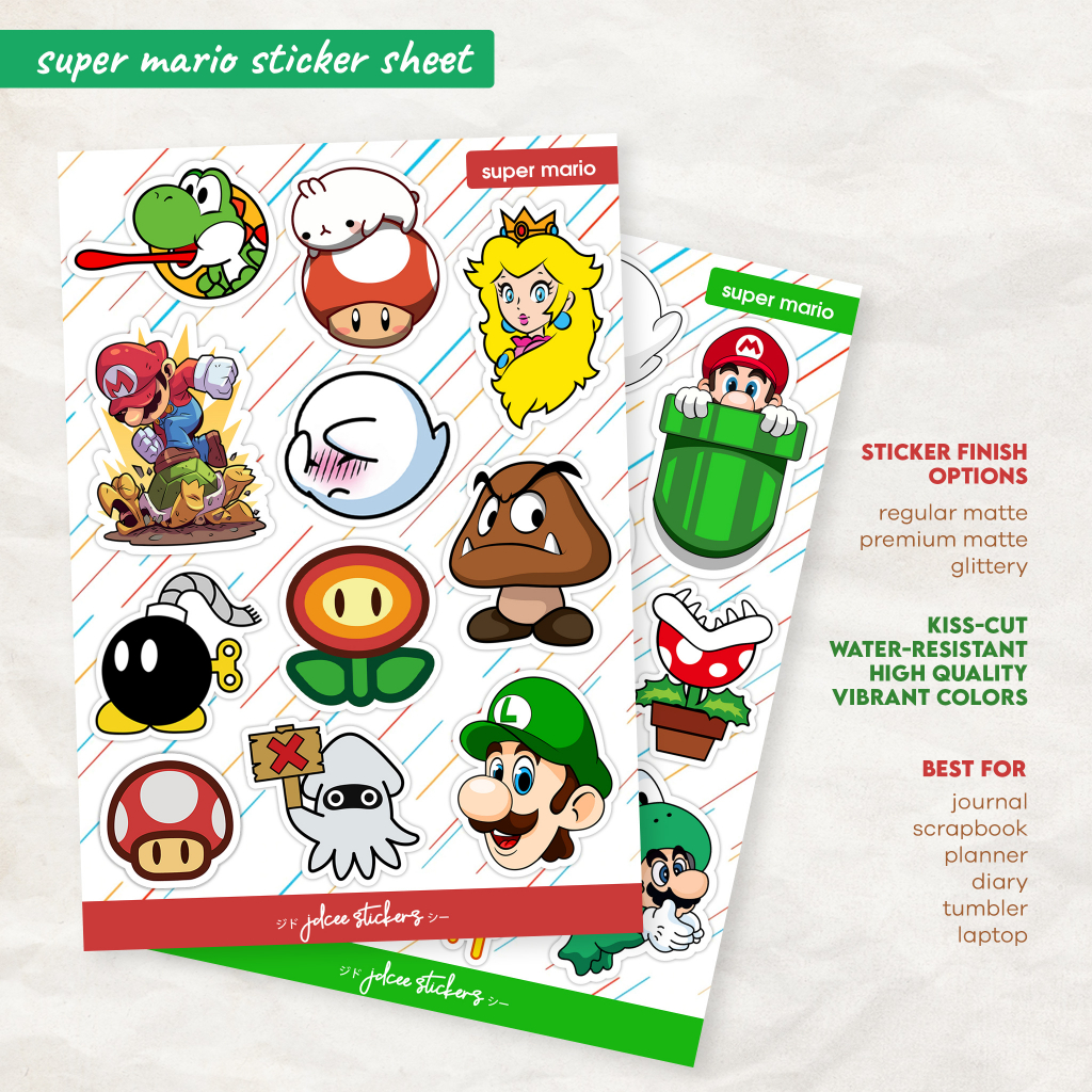 **STICKER SHEET** Super Mario Stickers Planner / Journal / Tumblr ...
