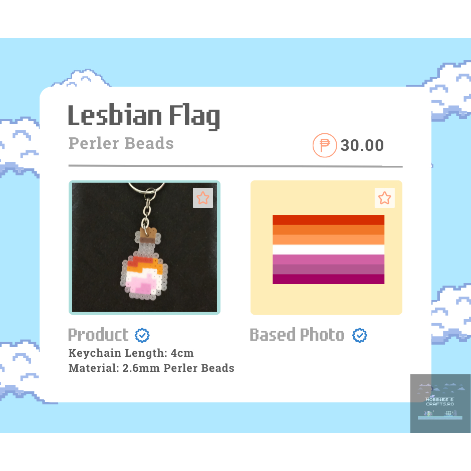 LGBTQ+ Flag Inspiration Potion - Perler Beads Keychain | Shopee Philippines