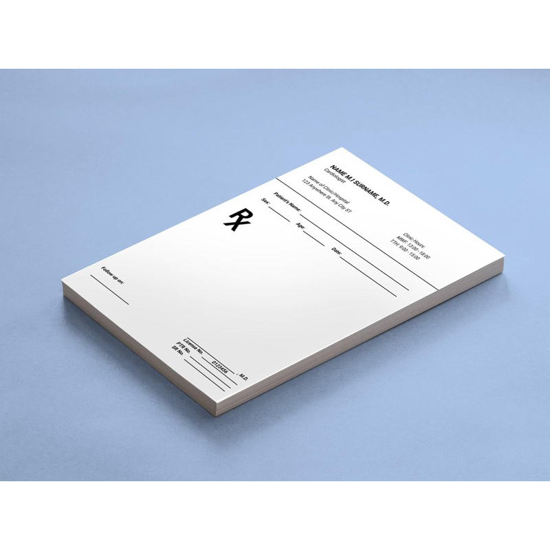 Customized Prescription Pads, Pads, Reseta, Med Cert | Shopee Philippines