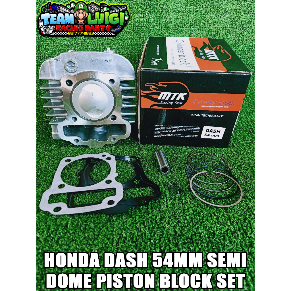 MTK HONDA DASH 110 54MM SEMI DOME PISTON BLOCK SET | Shopee Philippines
