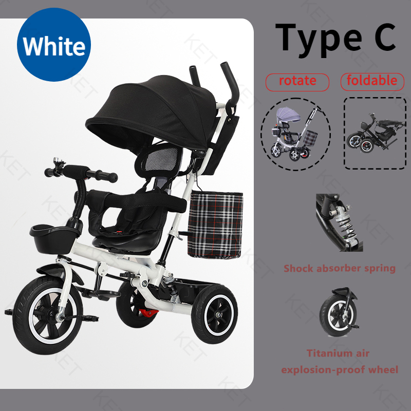 4 In 1 kids bike baby tricycle Children Tricycle Baby Stroller kids ...
