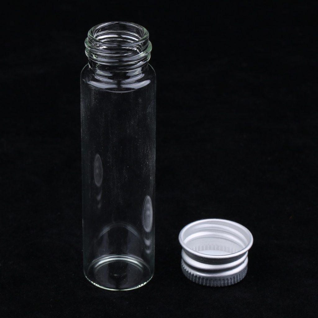 20pcs 50ml Clear Plastic Bottle Liquid Sampling Vials Aluminum Cap ...
