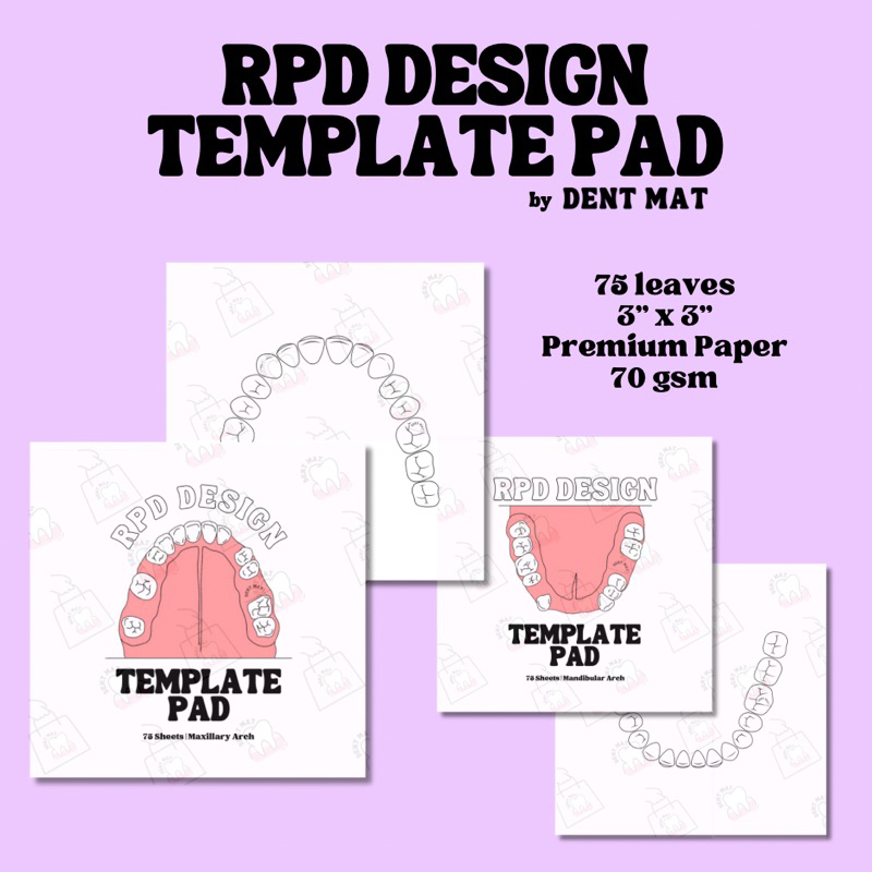 RPD Design Template Pad by DENTMAT | Shopee Philippines