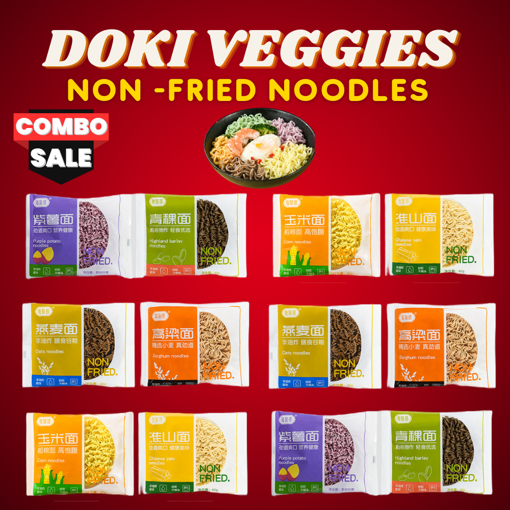 DOKI Veggie Noodles non-fried vegetables instant noodles 5 types of ...