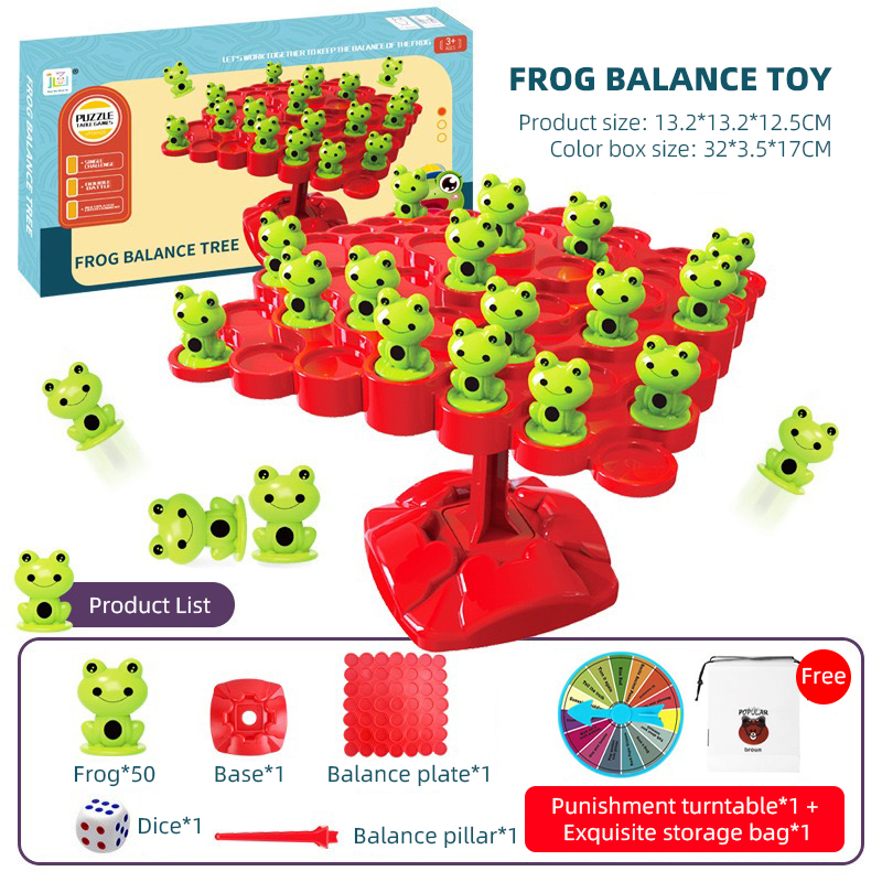 Frog Stackable Balance Tree Toy Math Toy Board Game Educational Parent ...