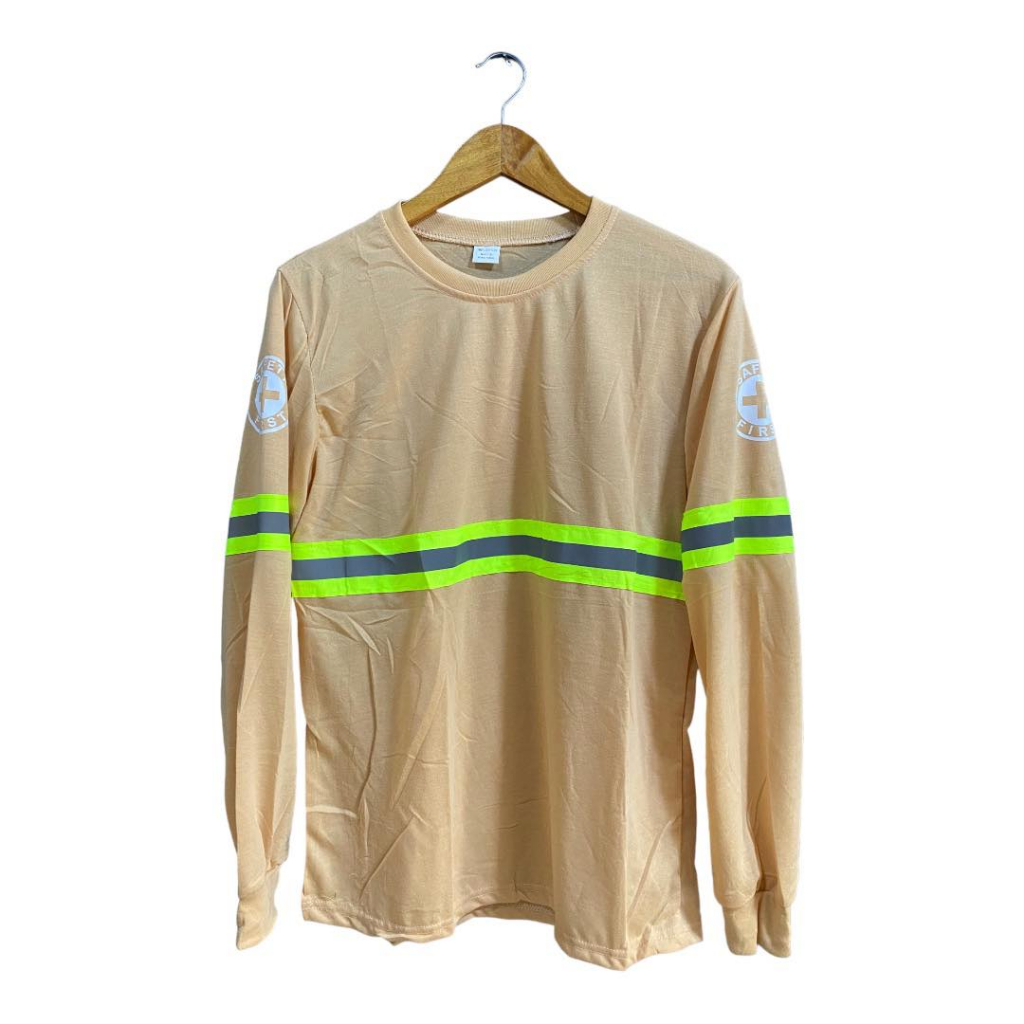 Long sleeve reflector construction with two side print safety first ...