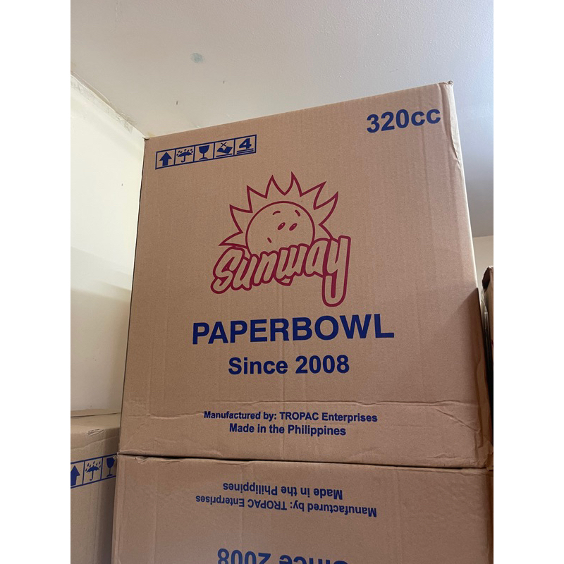 (1000pcs) 320cc Paper Bowl, Disposable Paper Bowl (1 Box) Sunway Paper ...