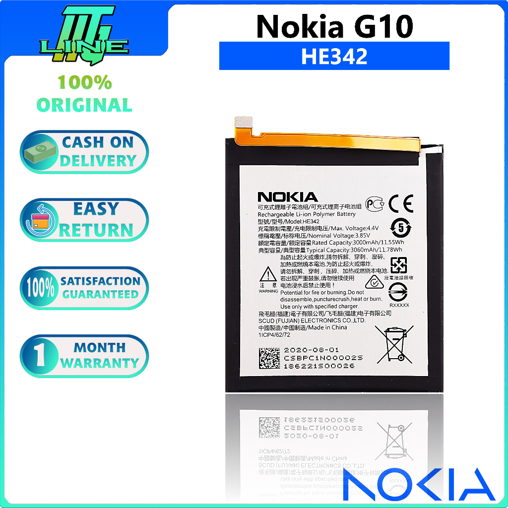 Original Nokia G10 Battery HE342 3060mAh Capacity | Shopee Philippines