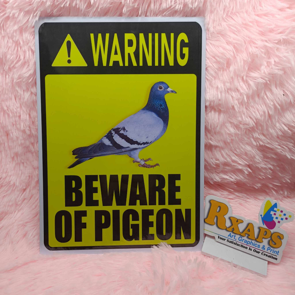 BEWARE OF PIGEONS PVC/LAMINATED/STICKER/SINTRA BOARD A4 | Shopee ...