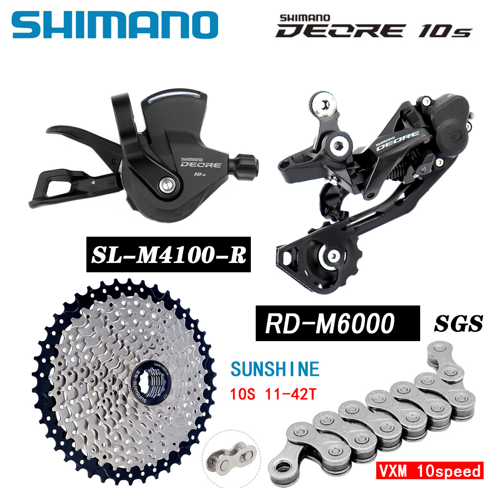 SHIMANO DEORE M4100 Groupset Mountain Bike 1x10-Speed 36T 42T 46T 50T ...