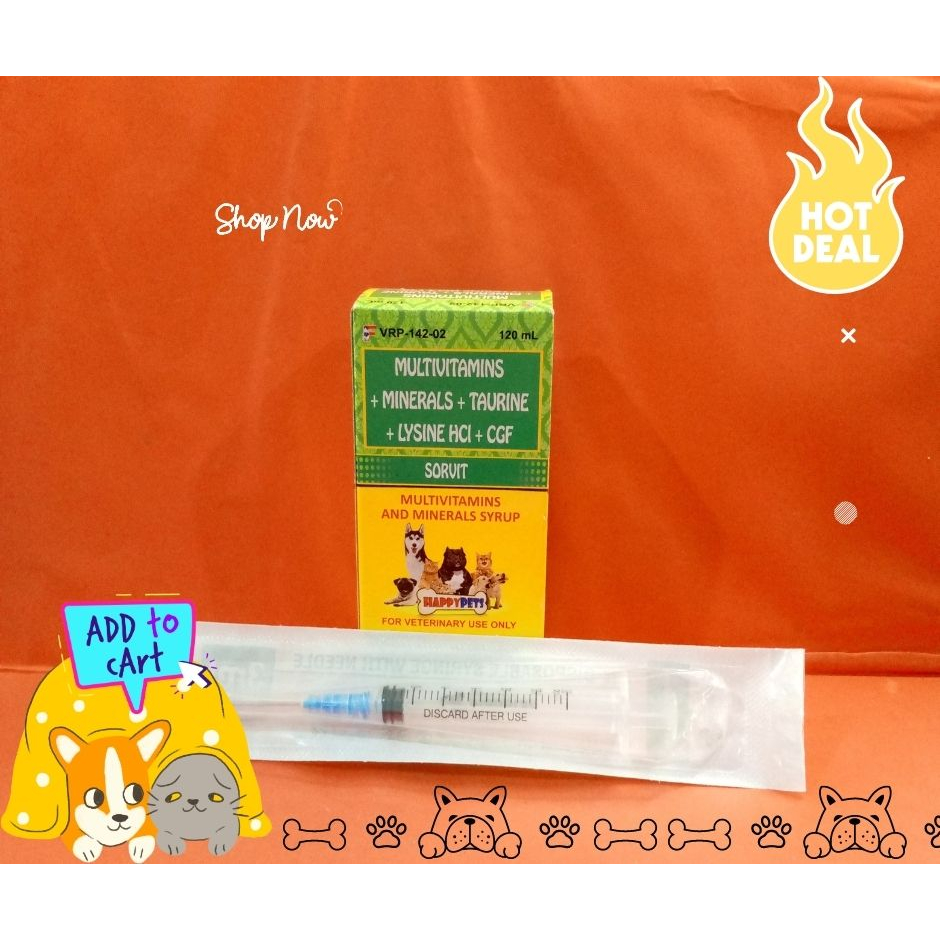 SORVIT Syrup Multivitamins and Mineral 120ml with Free Syringe | Shopee ...