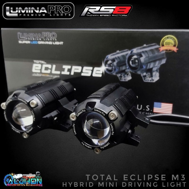 RS8 LUMINA PRO TOTAL ECLIPSE M3 HYBRID MINI DRIVING LIGHTS (WHITE ...