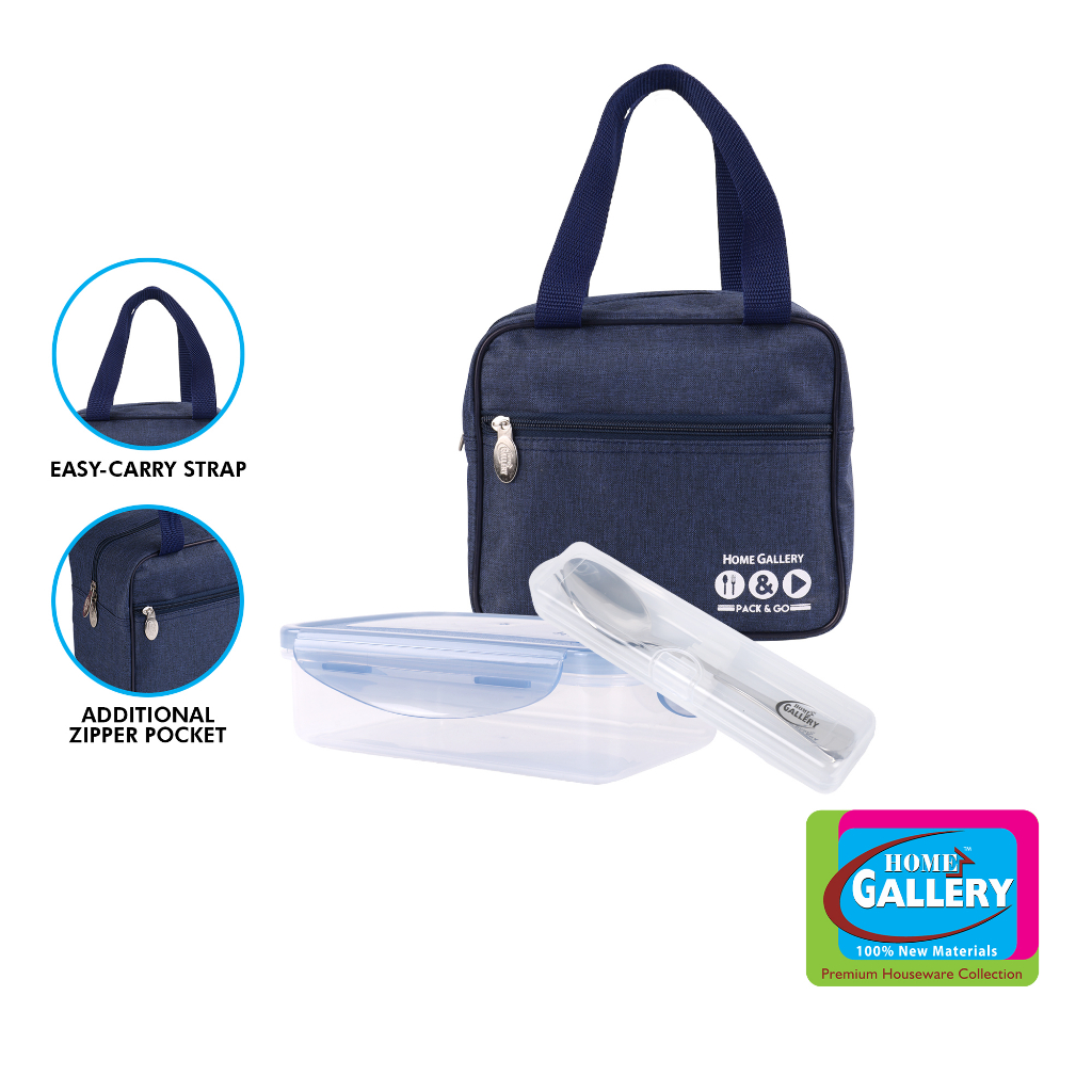 Home Gallery Pack And Go Hand Carry Lunch Bag With 1pc Food Storage ...